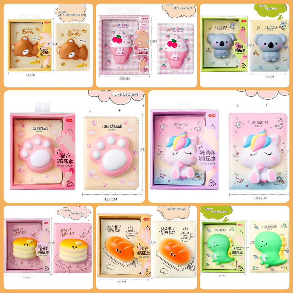 Jual HS- BUKU DIARY FREE SQUISHY MAGNET LUCU BINDER JOURNAL PLANNER ...
