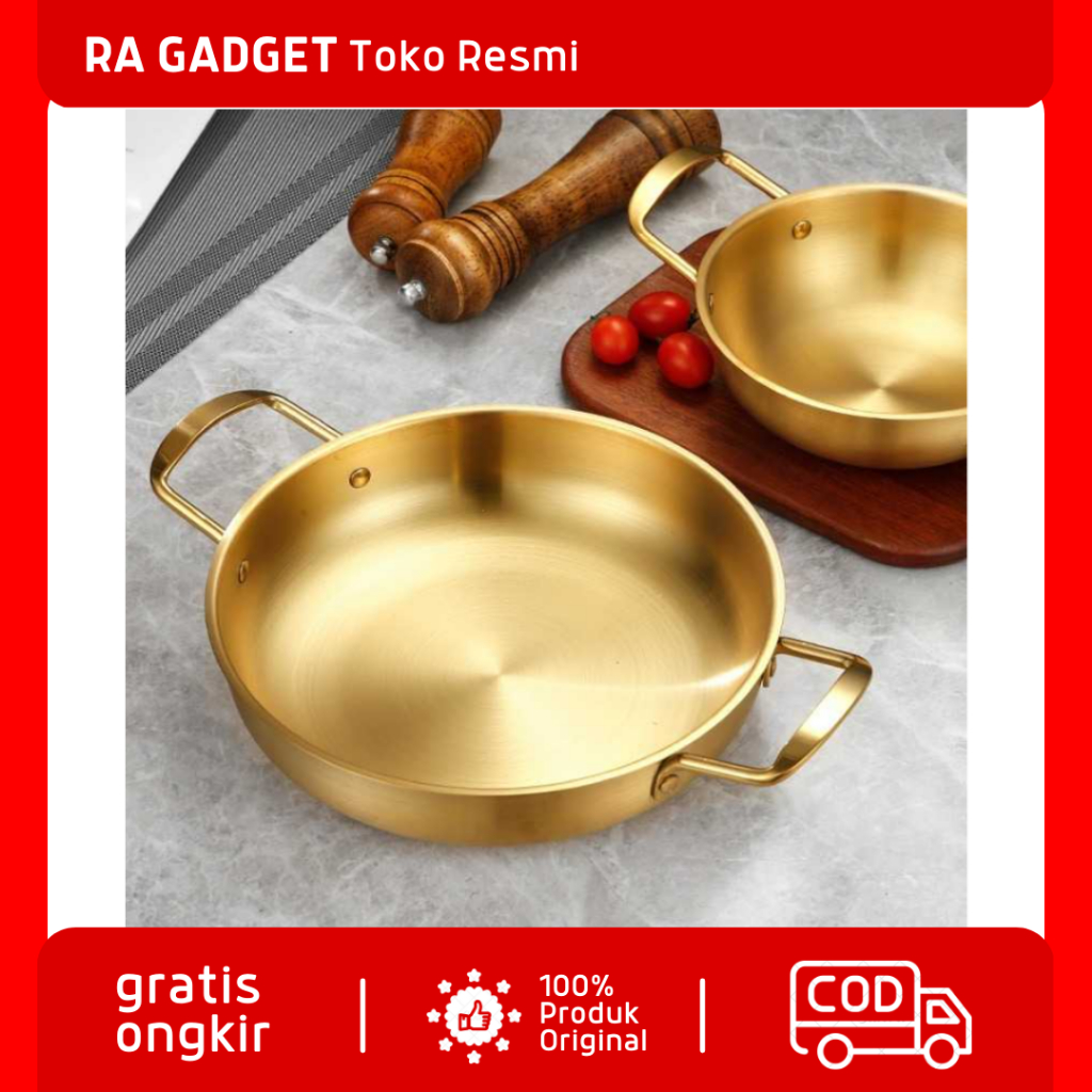 Jual Panci Masak Korean Noodle Soup Pot Emas Silver Stainless Steel ...