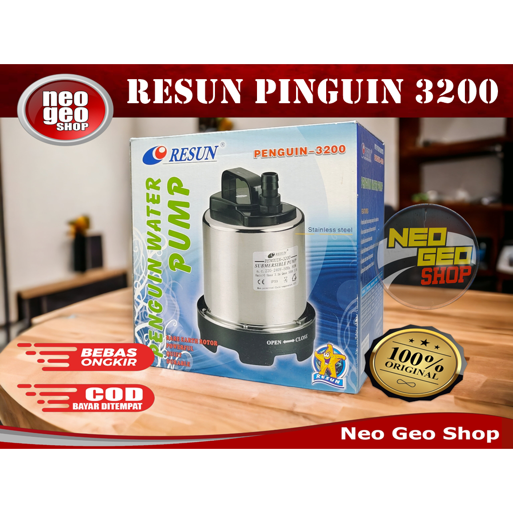 Jual RESUN PENGUIN PINGUIN 3200 Water Pump Pompa Celup Aquarium Kolam ...