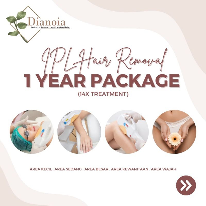 Jual DIANOIA IPL Hair Removal 1 YEAR PACKAGE (14X Treatment) | Shopee ...