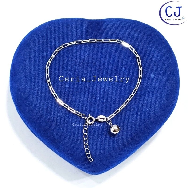 Jual Gelang Tangan Perak Wanita Asli Silver 925 Lapis Emas Putih Model ...