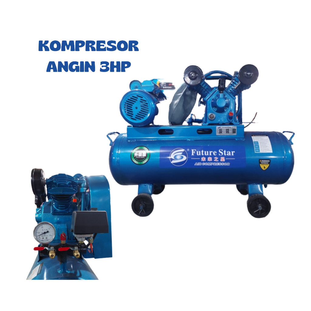 Jual Kompresor Angin Listrik 3 HP/ Kompressor Udara 2 Piston | Shopee ...