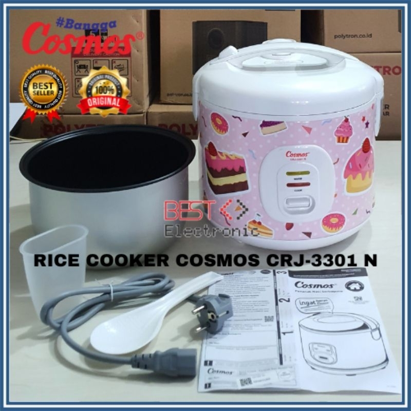 Jual MAGIC COM / RICE COOKER COSMOS CRJ 3301 NC CRJ-3301 CRJ3301NC NEW ...
