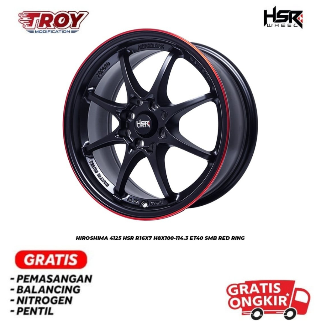 Jual Velg HSR HIROSHIMA 4125 R16 Racing ce28 Ring 16 Avanza,Sigra,Brio,Jazz,Yaris,Mobilio ...