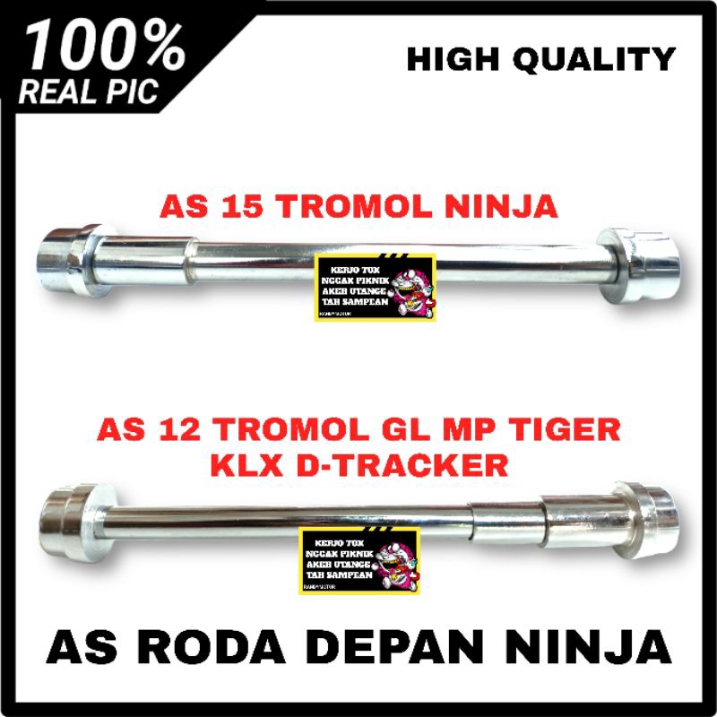 Jual AS RODA DEPAN NINJA STAINLESS TROMOL NINJA CB GL MEGAPRO TIGER RX ...