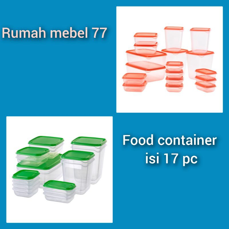 Jual Kotak bekal kotak makan box penyimpanan dalam kulkas 17 pc food container plastik pruta ...