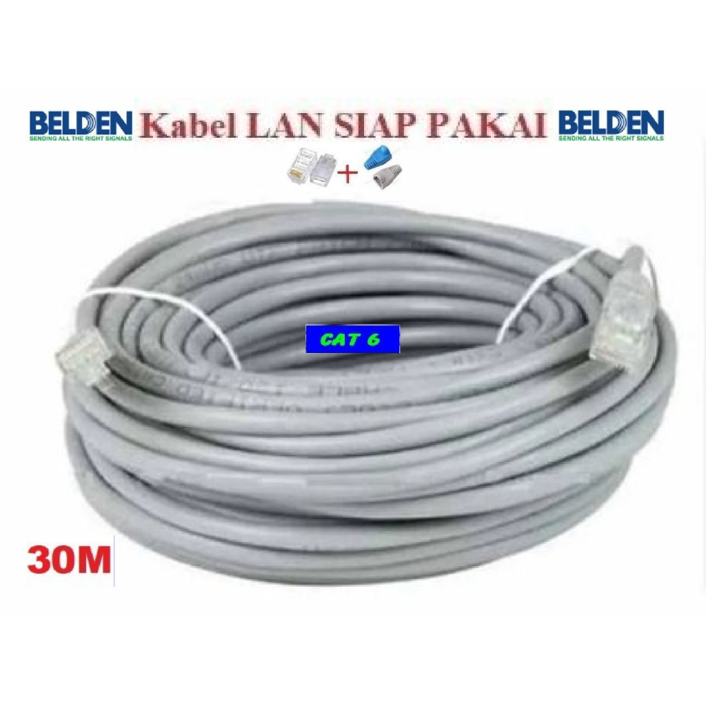 Jual Kabel LAN Belden 30 M UTP RJ45 Cat6 30 Meter | Shopee Indonesia