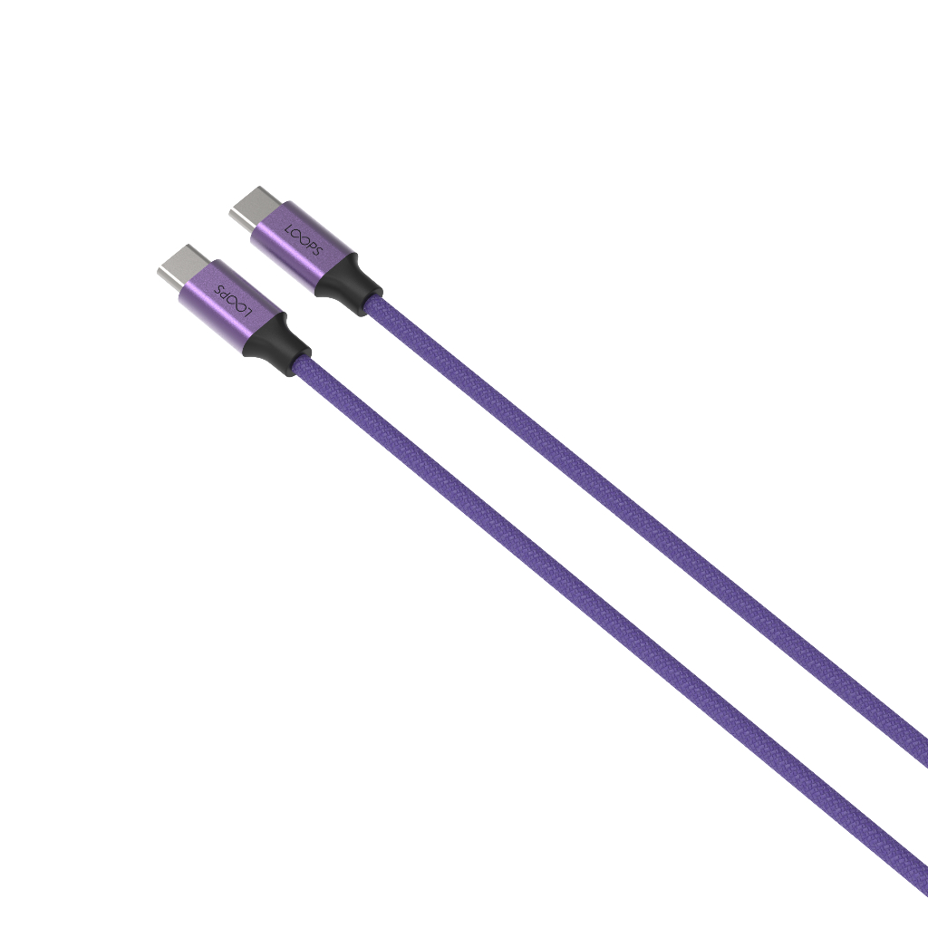 Jual Loops USB C to C Cable 1,2M Pro - Purple | Shopee Indonesia