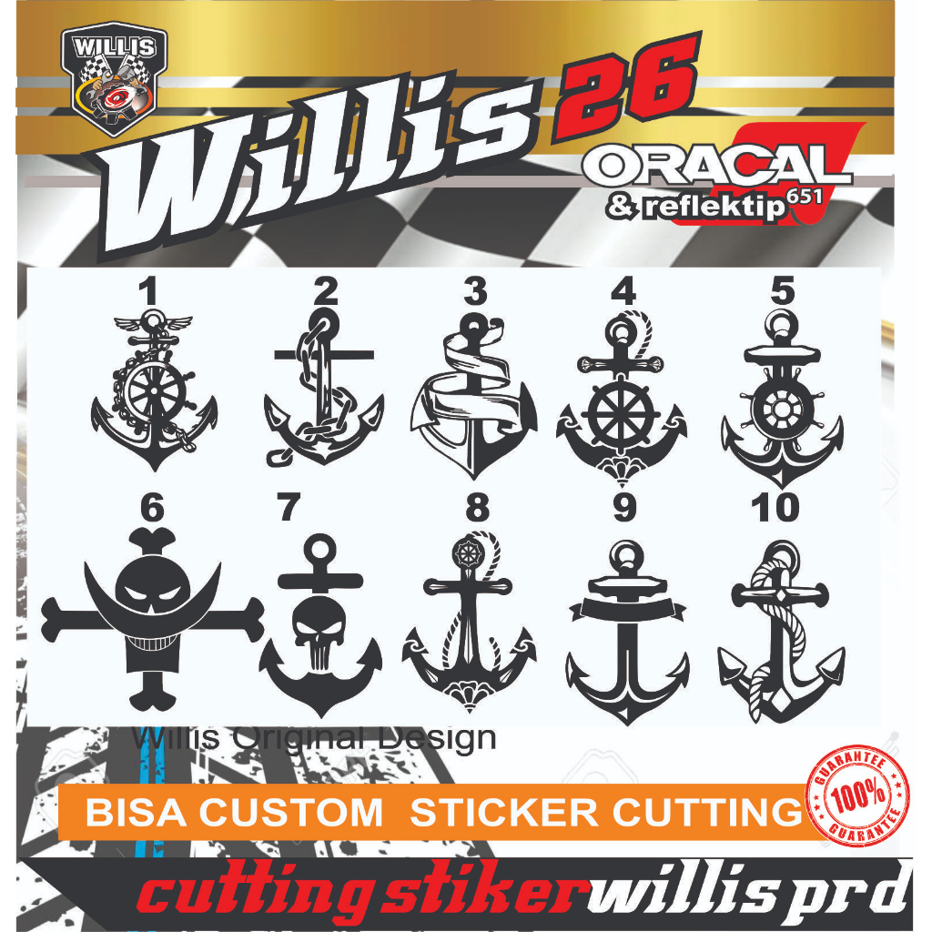 Jual STIKER JANGKAR ANCHOR CUTTING BISA DITEMPEL DIMANAPUN | Shopee ...