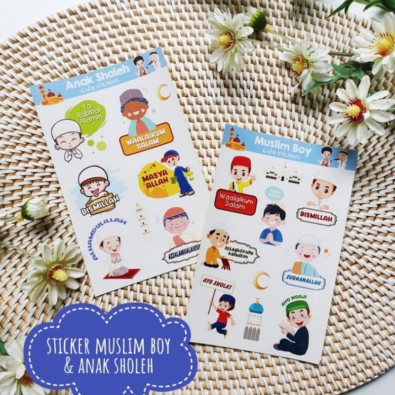 Jual Sticker Muslim Muslimah Boy Girl Anak Sholeh Sholehah Aesthetic ...