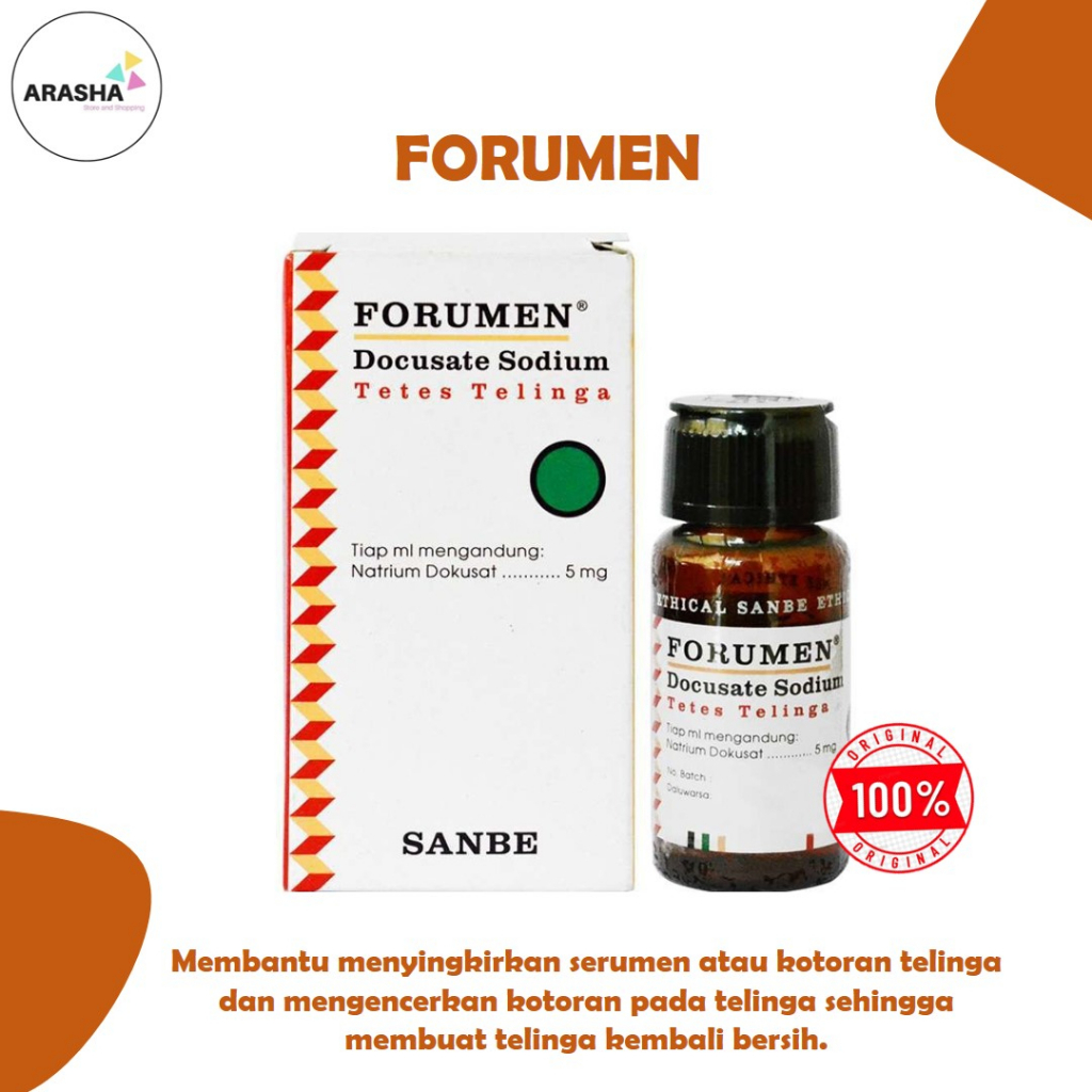 Jual FORUMEN EAR DROPS 10 ML Obat Tetes Telinga/Mengencerkan Kotoran ...