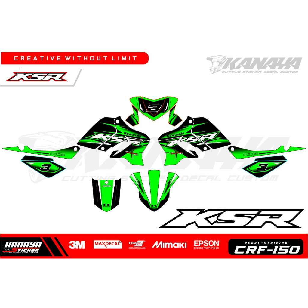 Jual DECAL KAWASAKI KSR /STICKER DECAL KAWASAKI KSR BISA CUSTOM NAMA ...