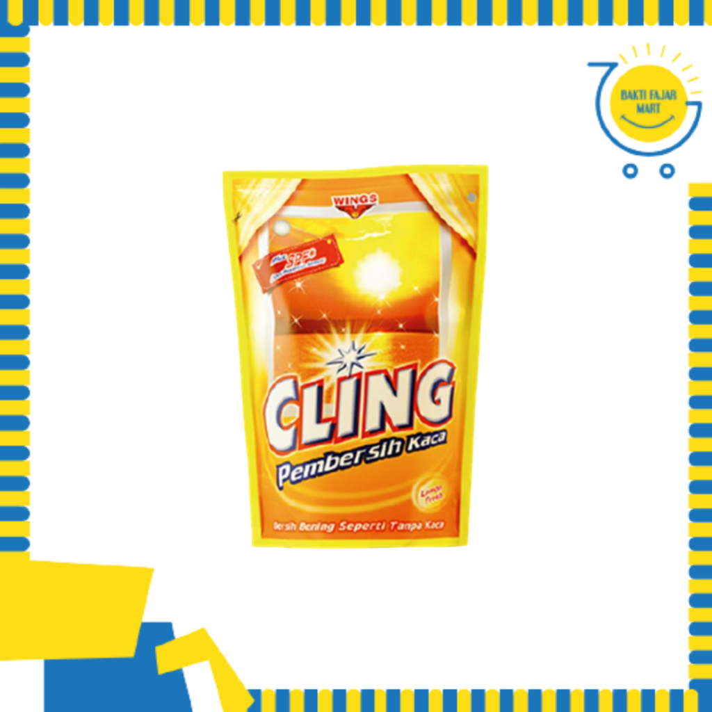 Jual Cling Glass Cleaner Lemon Pouch Refill (425 ml) | Shopee Indonesia