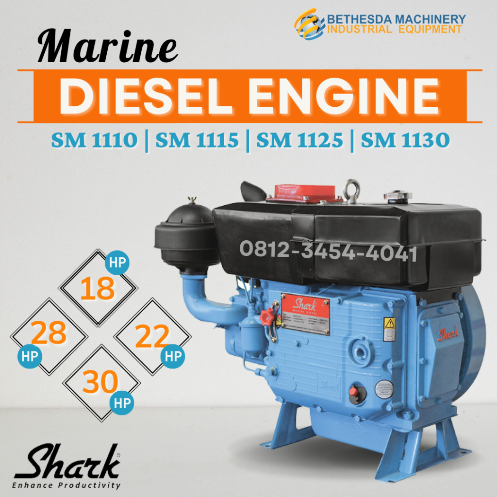 Jual 20HP Diesel Shark Marine 24 hp Hopper S1115 Engine Penggerak Marine SM1110 | Shopee Indonesia