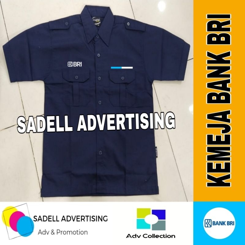 Jual Kemeja PDH Bank BRI Seragam PDH Bank BRI Navy Lengan Pendek Pria ...