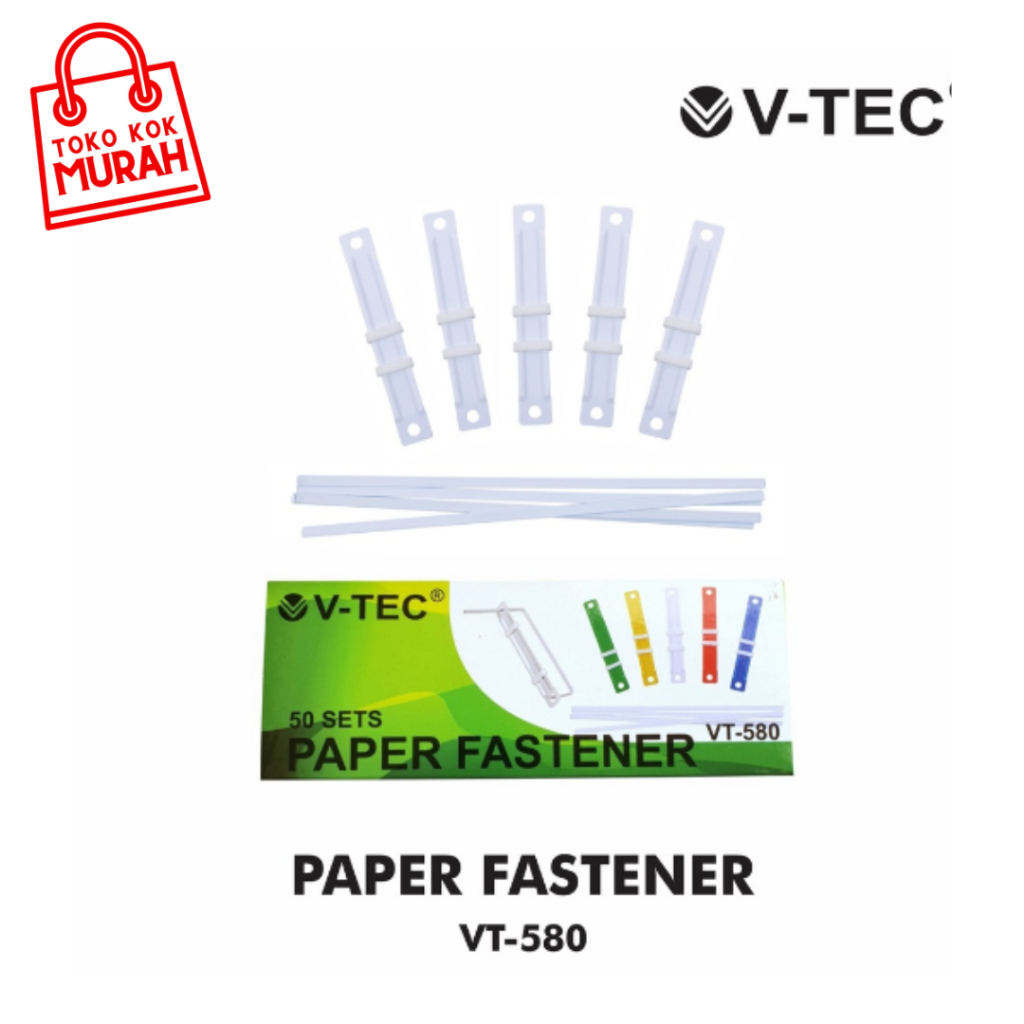 Jual V-TEC PAPER FASTENER 580 PUTIH | Shopee Indonesia