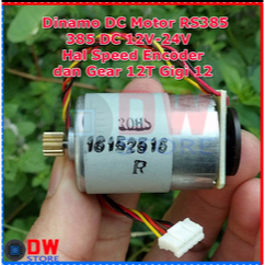 Jual Dinamo DC Motor RS385 RS 385 12V-24V HAL Speed Encoder Sensor RPM | Shopee Indonesia