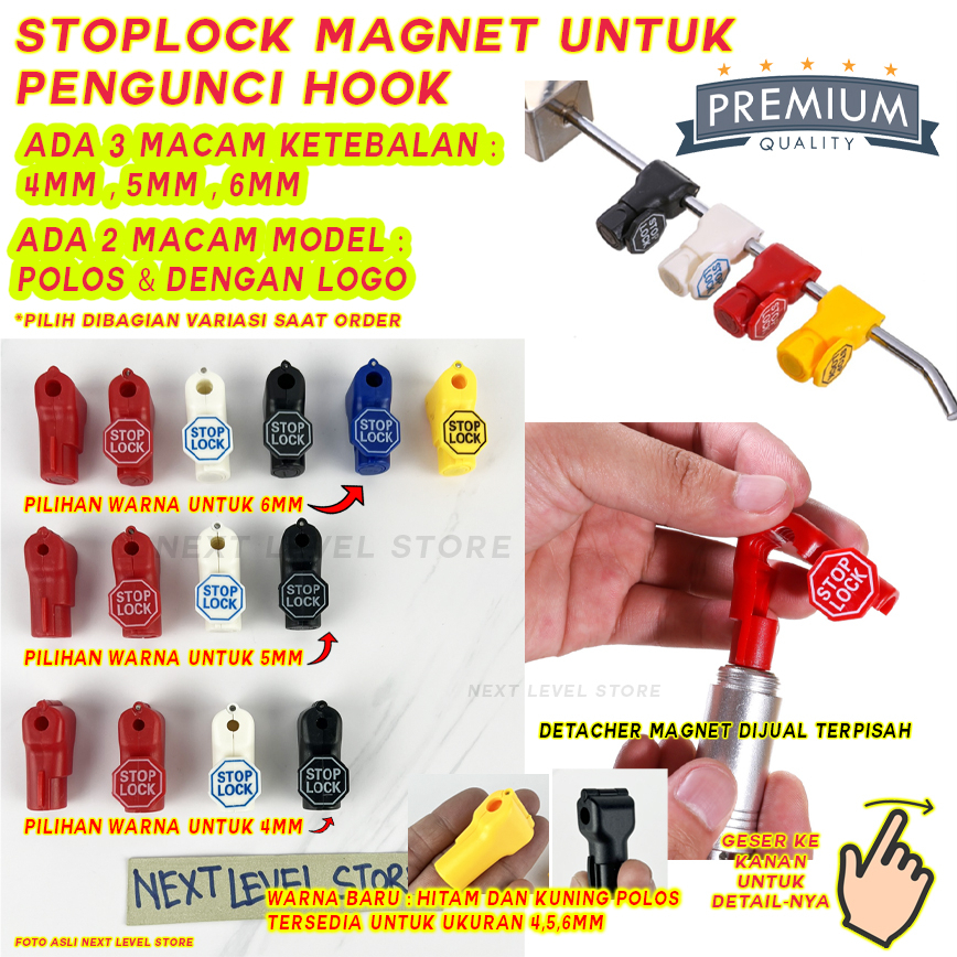 Jual Stoplock Security Display Stop Lock 4mm / 5mm / 6mm Pengunci Hook ...