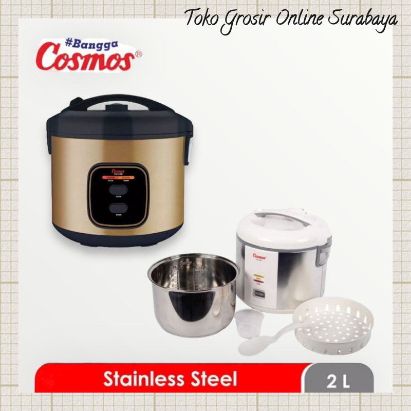 Jual Rice Cooker Cosmos Stainless Steel CRJ 9308 CRJ 9303 | Shopee ...