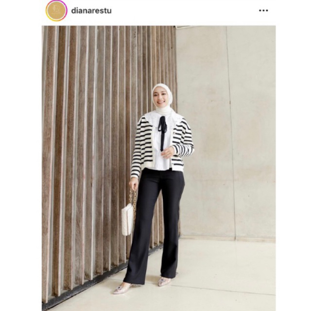 Jual Diana Restu Jona Pants Black | Shopee Indonesia