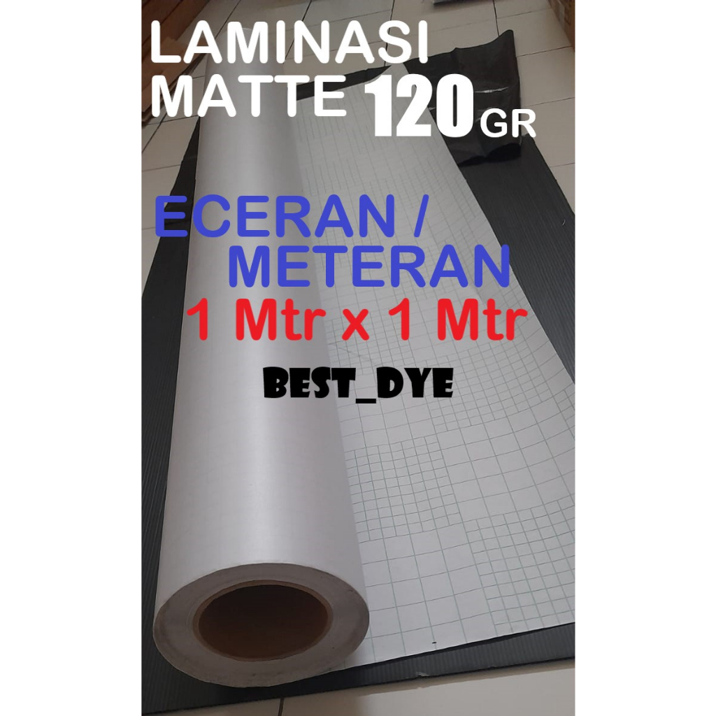 Jual Plastik Laminasi Dingin DOFF MATTE 120 GR, METERAN = 1 Meter x 1 ...