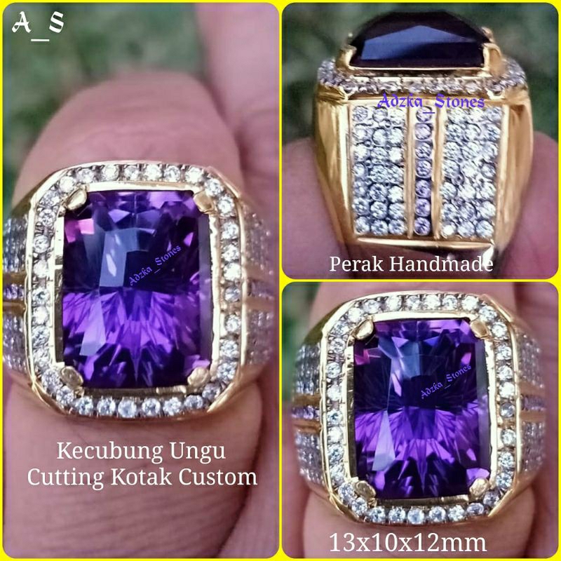 Jual Kecubung Ungu Cutting Custom Bentuk Kotak Super HQ | Shopee Indonesia