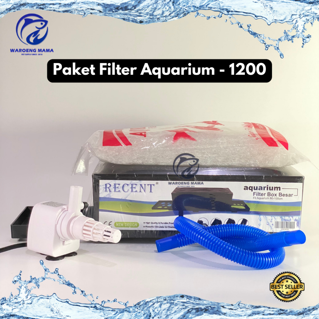 Jual Mesin Pompa Filter Aquarium Top Filter Lengkap Mesin 1200 Paket ...