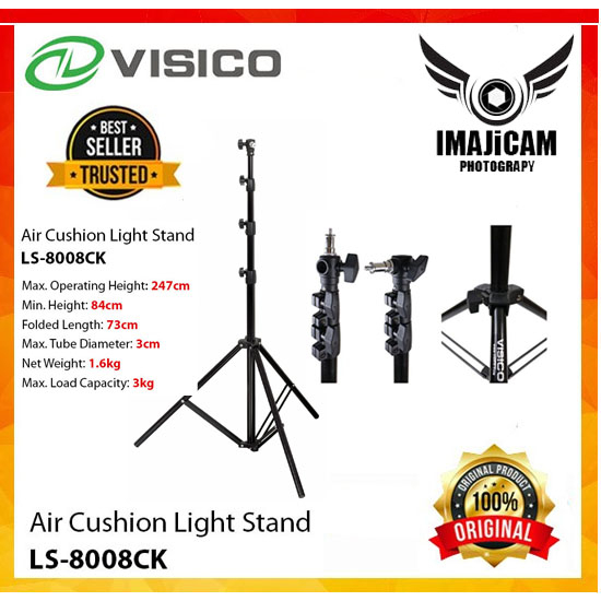 Jual VISICO lightstand air-cushion LS-8008CK Light Stand | Shopee Indonesia