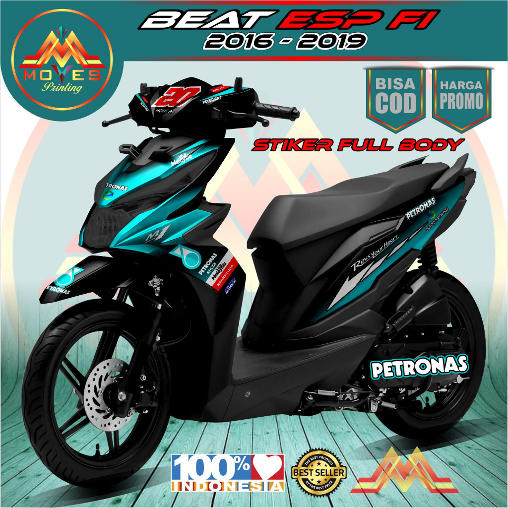 Jual ( COD ) Decal Beat ESP FullBody Stiker Beat ESP FI Motip PETRONASi ...
