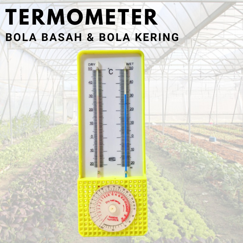 Jual Psikrometer Termometer Bola Basah dan Bola Kering Thermometer Wet ...