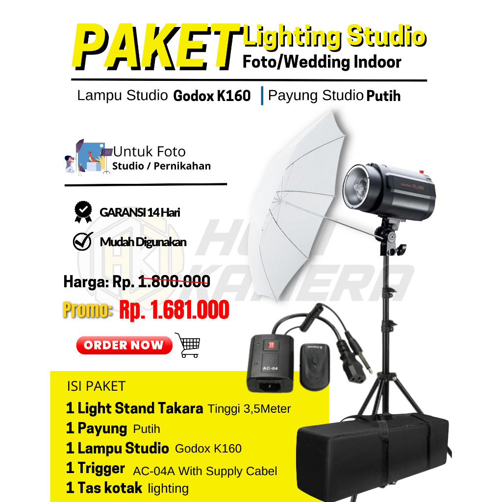 Jual Paketan Lighting godox k160 cocok buat foto wedding dan studio ...