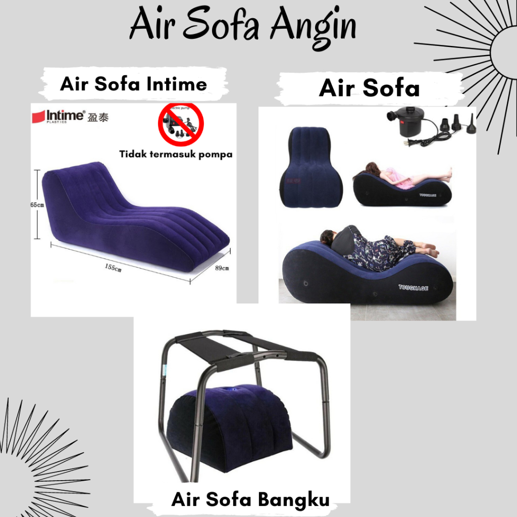 Jual Air Sofa Angin Plus Pompa Sofa Tidur Portable Position Pillow ...