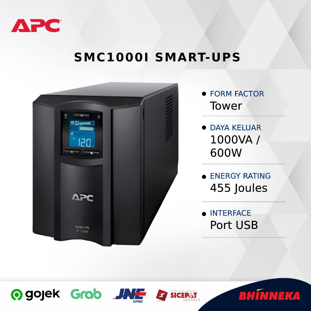 Jual UPS APC SMC1000I Smart-UPS C 1000VA LCD 230V with SmartConnect | Shopee Indonesia