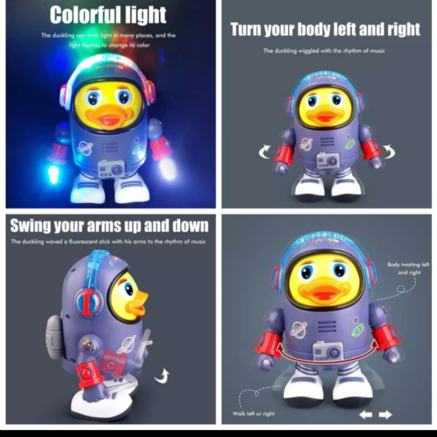 Jual Mainan Anak Robot Astronot Bebek Menari / Dancing Space Duck Robot ...