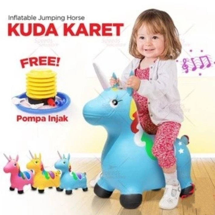 Jual Mainan jumping animal Mainan kuda-kudaan , Mainan kuda karet anak ...