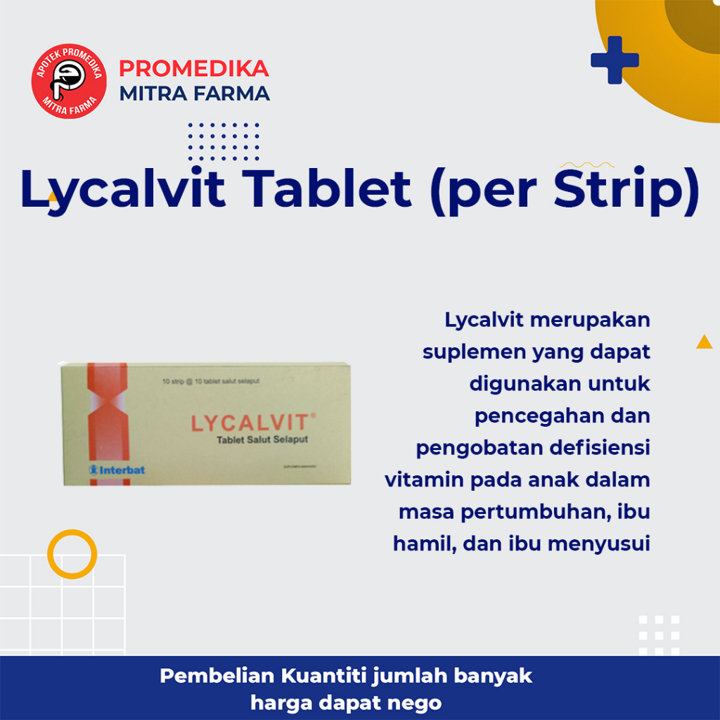 Jual Lycalvit Tablet (per Strip) | Shopee Indonesia