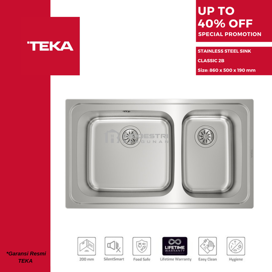 Jual Kitchen Sink Teka CLASSIC 2B Stainless Steel / Bak Cuci Piring ...