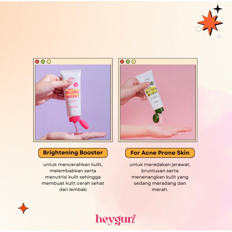 Jual BEAUTYBY.NADS | HEYGURL MASK DELIMA MATCHA PREMIUM FACE MASK HEY ...