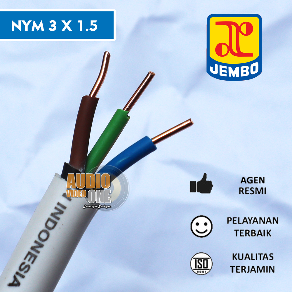 Jual Kabel Listrik Jembo 3 x 1.5 mm NYM CU/PVC Kabel Kelistrikan ...
