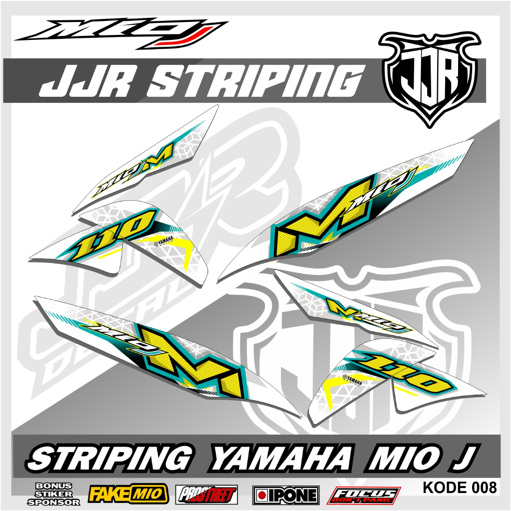 Jual STICKER STRIPING MIO J YAMAHA STIKER VARIASI YAMAHA MIO J KODE 008 ...