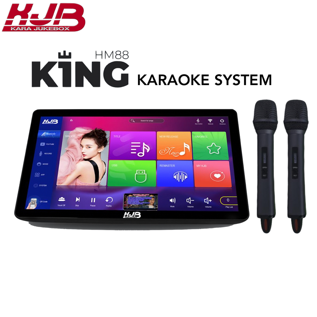Jual KJB HM88 King K1ng touchscreen karaoke player amplifier wireless mic | Shopee Indonesia