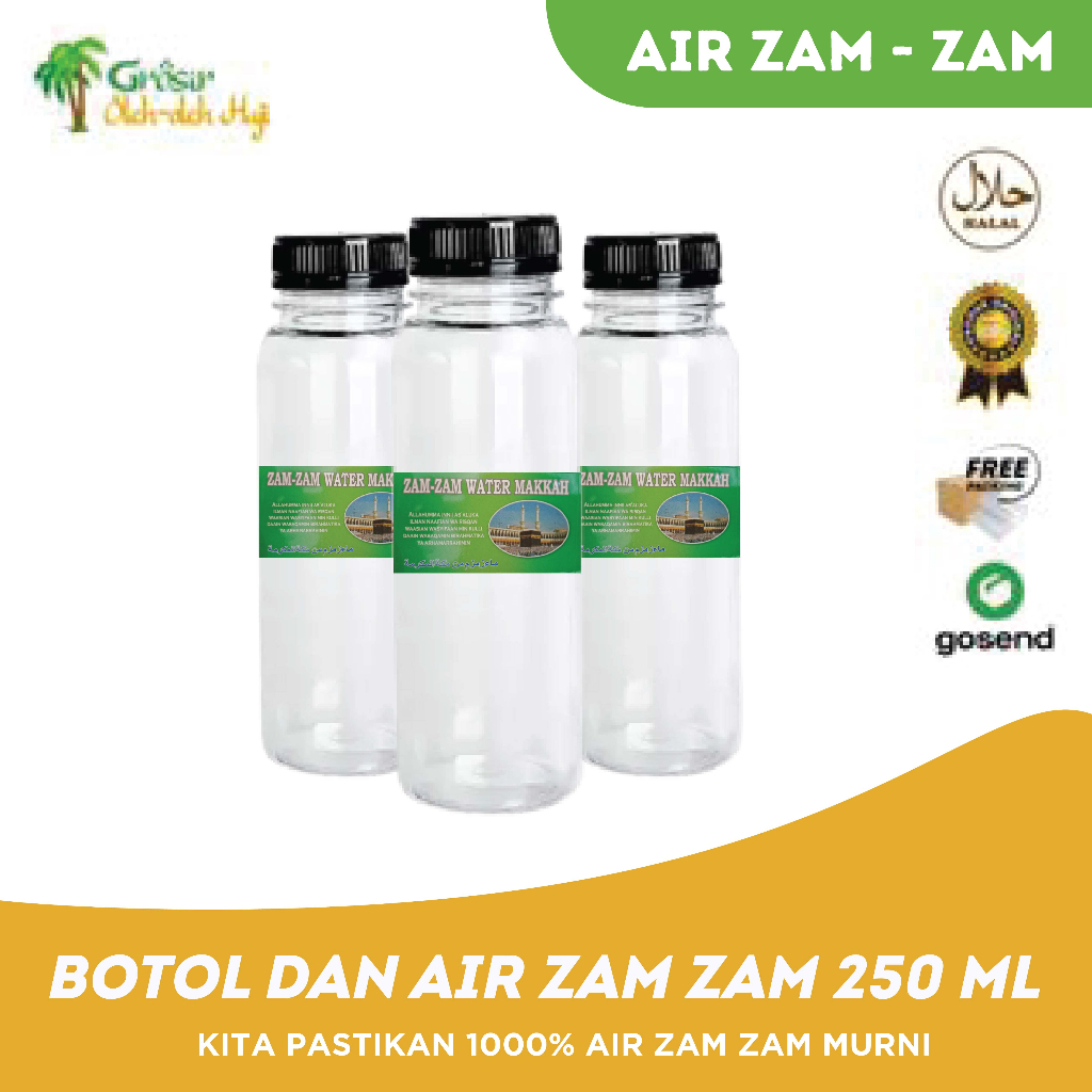 Jual oleh oleh haji air zam zam kemasan 250 ml | Shopee Indonesia