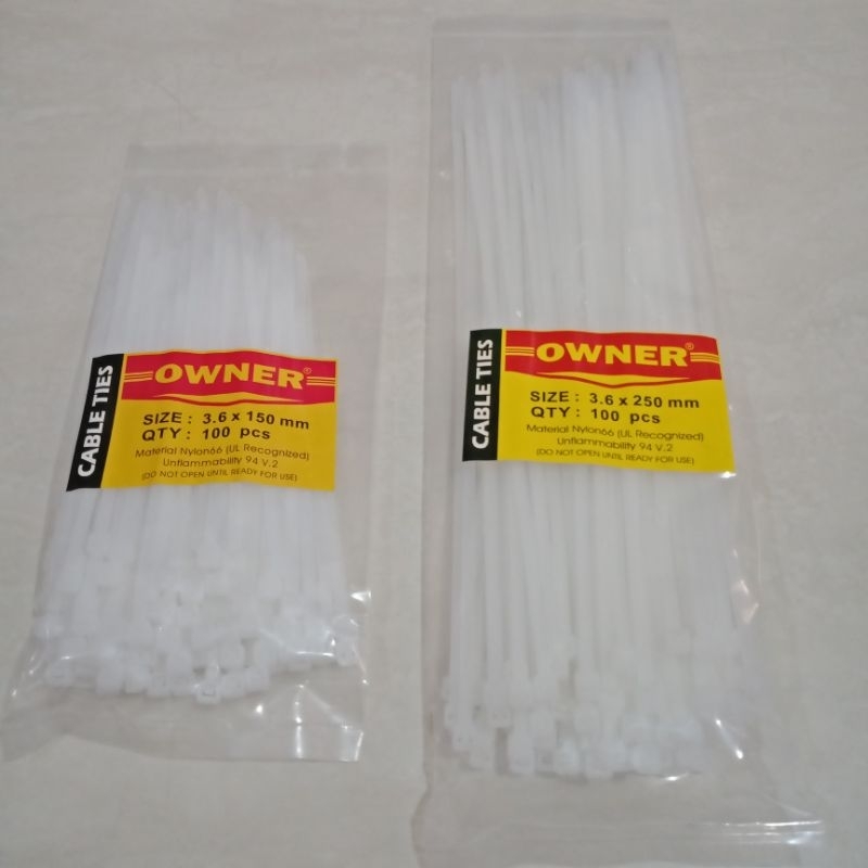 Jual KABEL TIES PUTIH 15cm 25cm | Harga Per Pack isi 100pcs - Merk ...