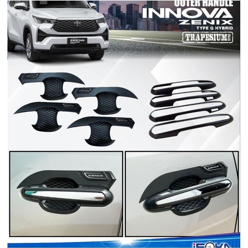 Jual Paket handle+outer hitam doff Innova zenix tipe Q hibrid 2023 -2024. | Shopee Indonesia