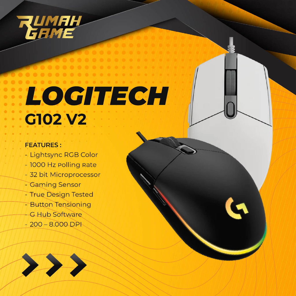 Jual Logitech G102 V2 Lightsync RGB Gaming Mouse RESMI DAN BERGARANSI | Shopee Indonesia
