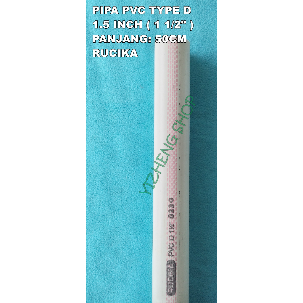 Jual PIPA PVC 1 1/2 INCH TYPE D PANJANG 50CM PUTIH RUCIKA | Shopee ...