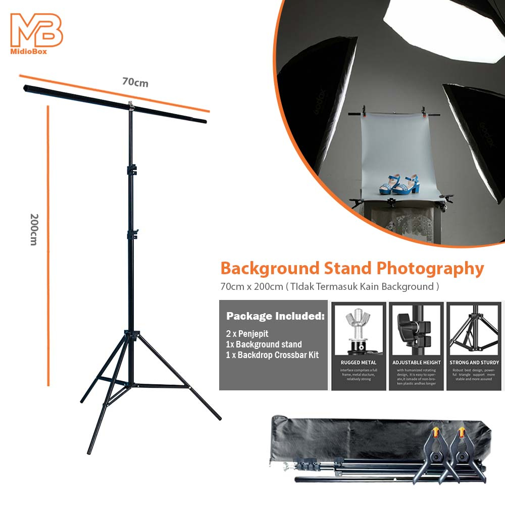 Jual Background Stand Foto Studio Midio Lebar 70 CM x Tinggi 200 CM ...