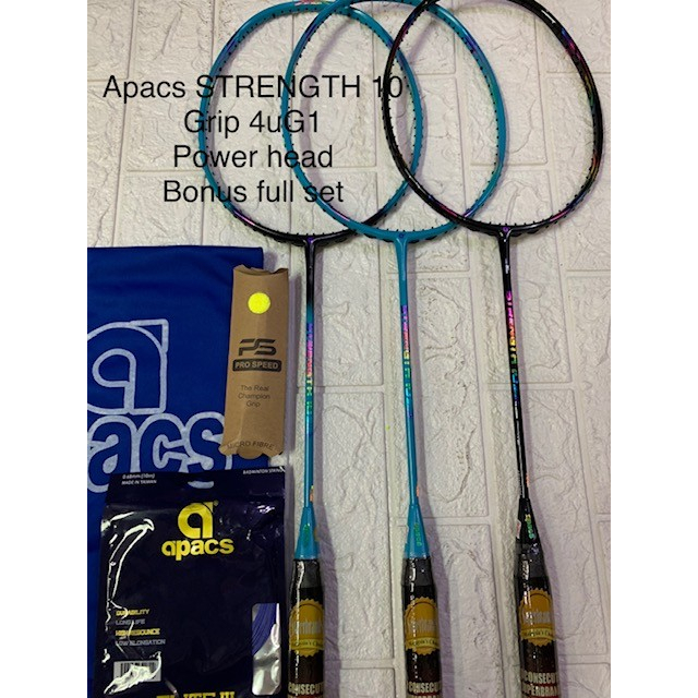 Jual Raket Badminton NEW APACS STRENGTH 10 4uG1 power head original ...