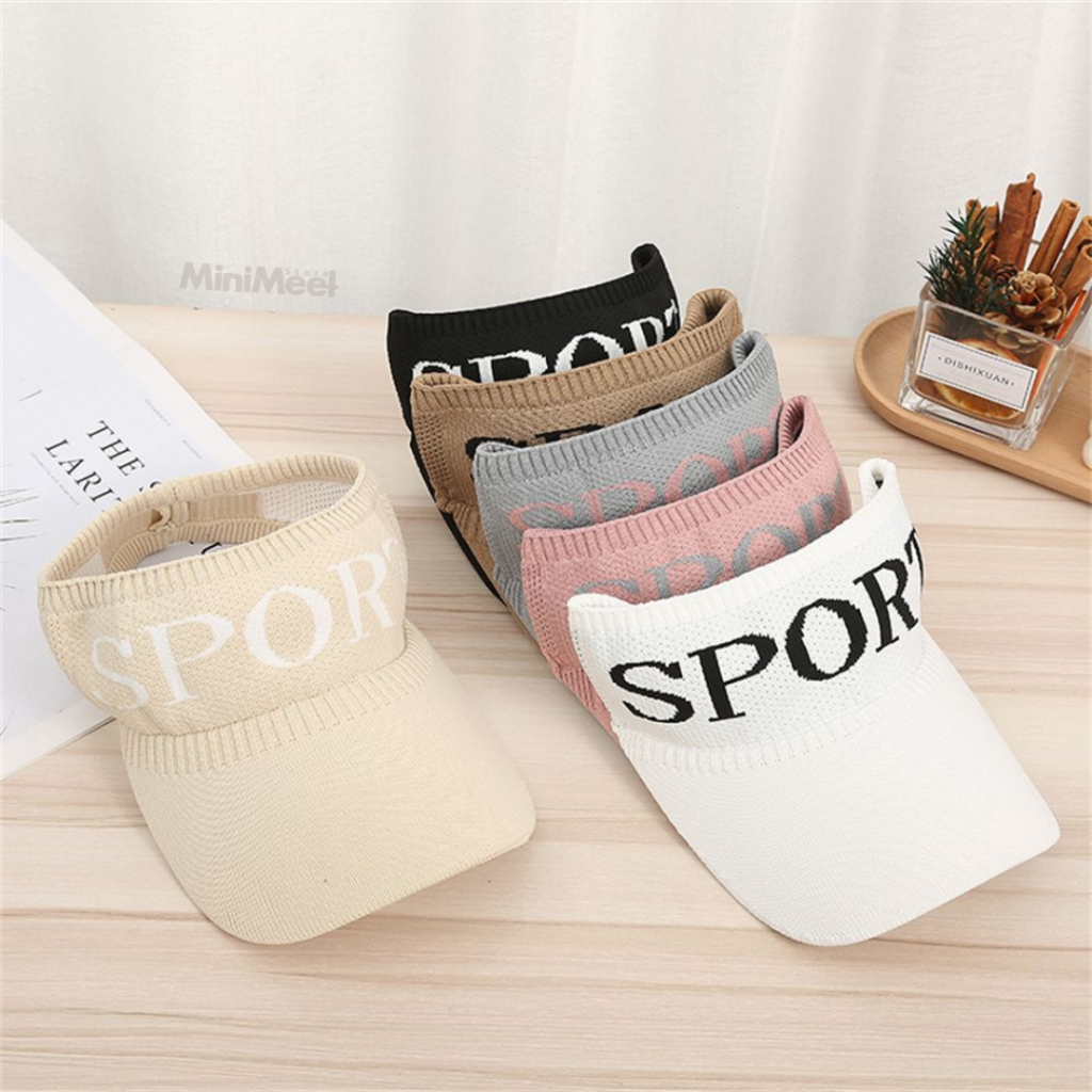 Jual Topi Sport Olahraga Wanita Golf Senam Pantai Import Korea Rajut ...