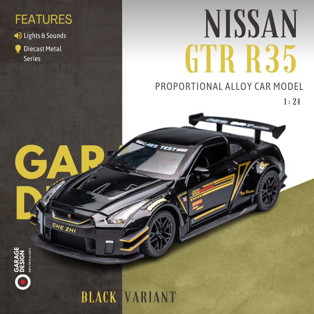 Jual Miniatur Diecast Mobil Nissan GTR R35 1:24 - Alloy Model Metal ...